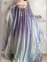 Purple Hanfu Women Tang Hezi Dress Spring Skirt - Newhanfu
