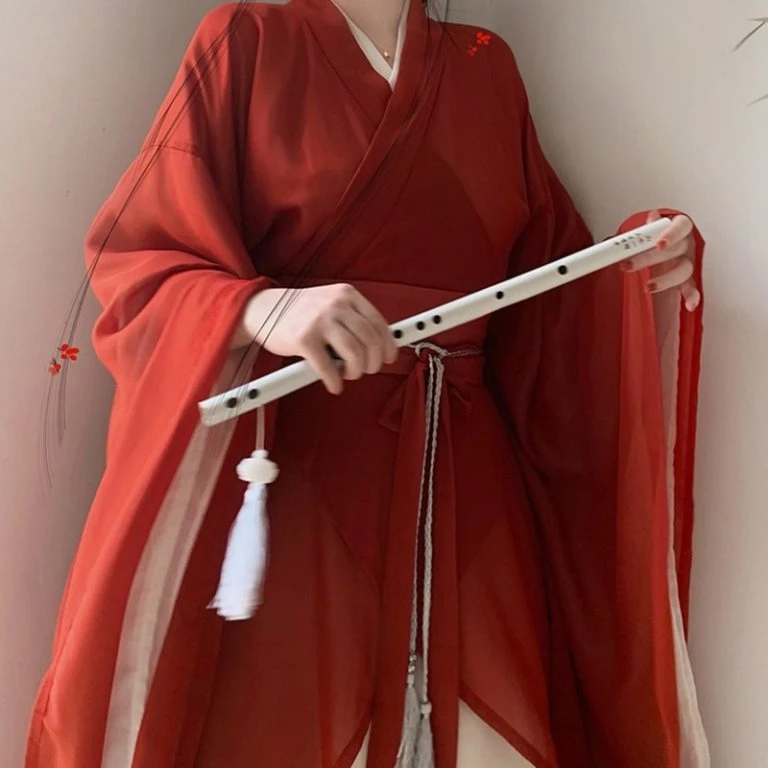 Classic Red Hanfu Chinese Dress for Women - Newhanfu