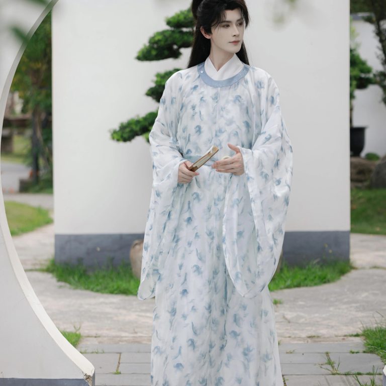 Blue Hanfu Navy Chinese Dress for Daily Wear - Newhanfu