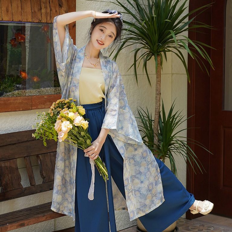 Blue Hanfu Navy Chinese Dress for Daily Wear - Newhanfu